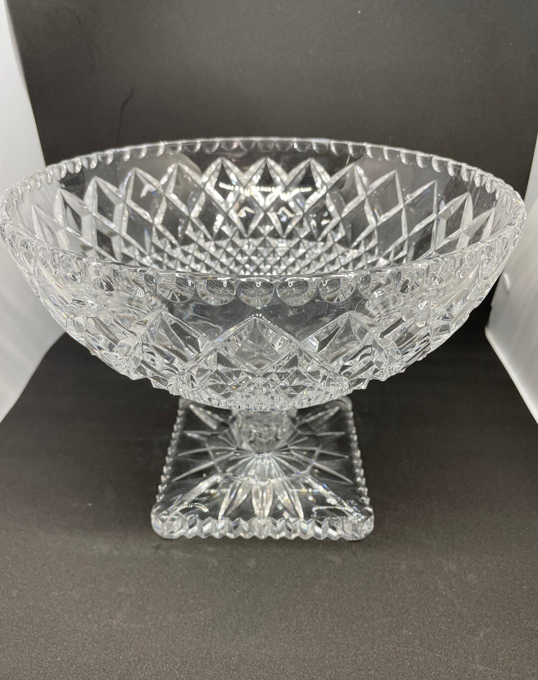 Crystal Bowl on Stand - Etsy