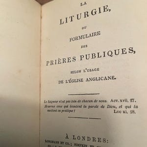 French Prayer Book With Cross on Cover - Etsy