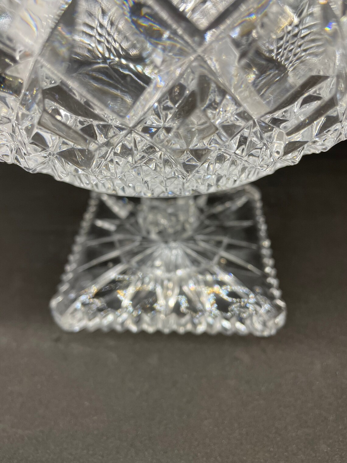 Crystal Bowl On Stand | Etsy