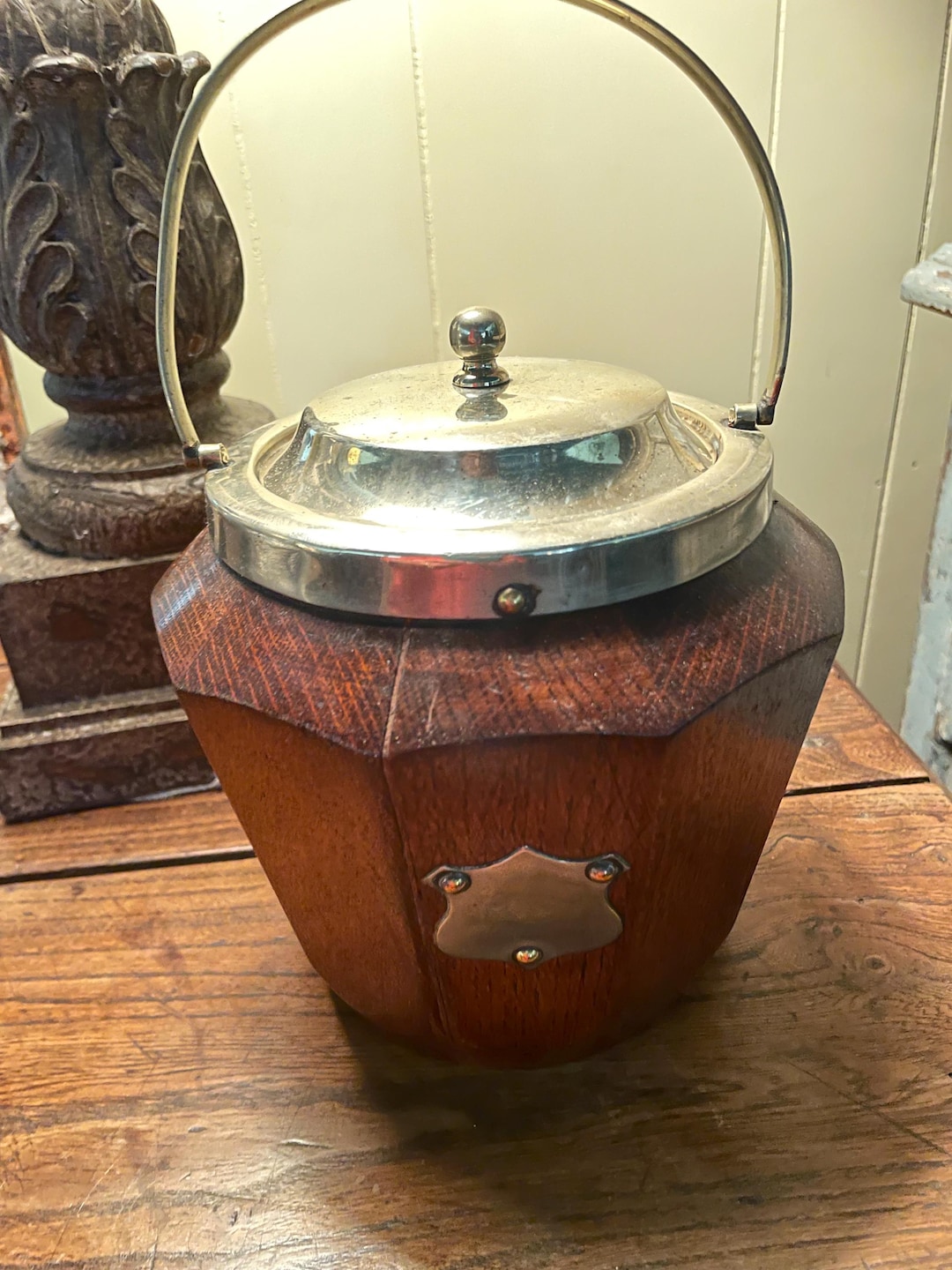 Antique Biscuit Barrel From England - Etsy