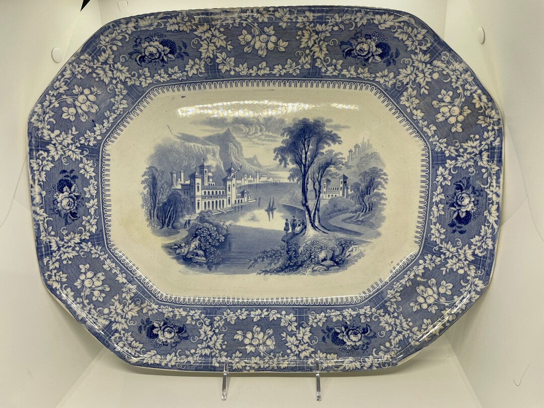 Transfer Ware Platter in the Milan Pattern by South Wales Pottery - Etsy