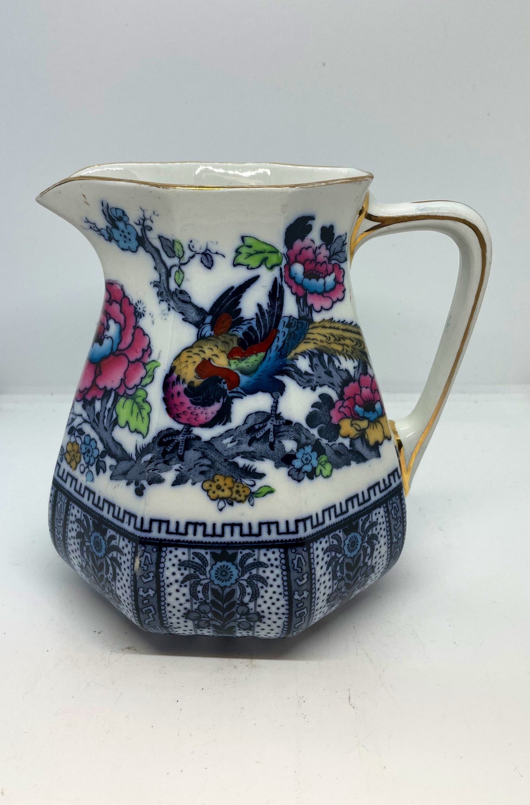 Large Losol Ware Pitcher in the Shanghai Pattern - Etsy