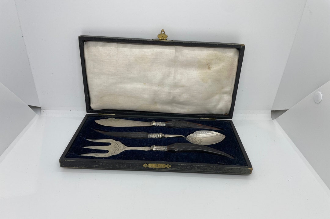 Boxed Set of Silver Plate Serving Utensils - Etsy