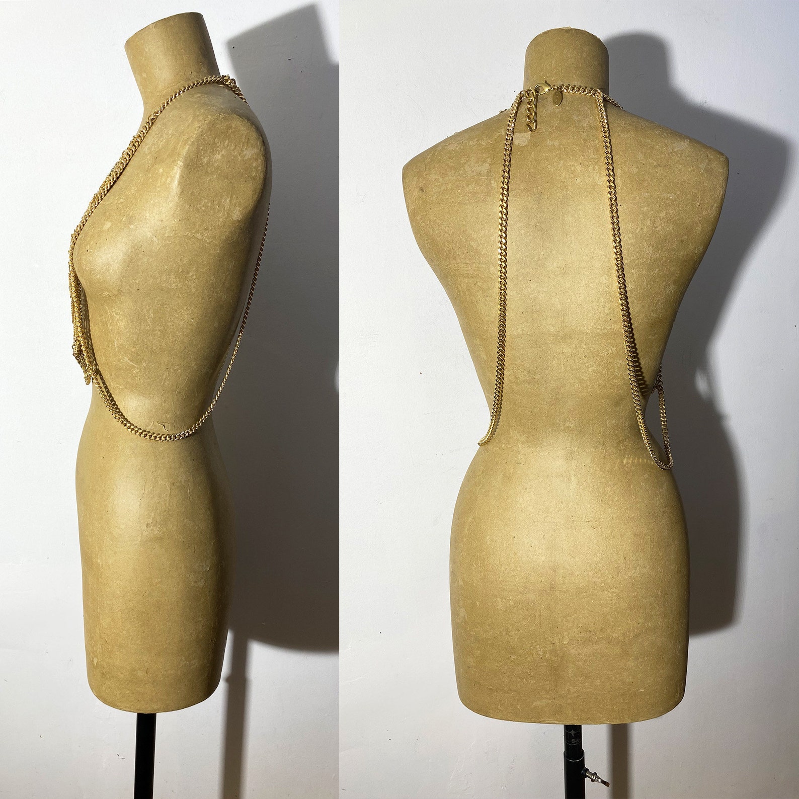 Falconiere Golden Grand Corset Brass Chainmail Vest - Etsy