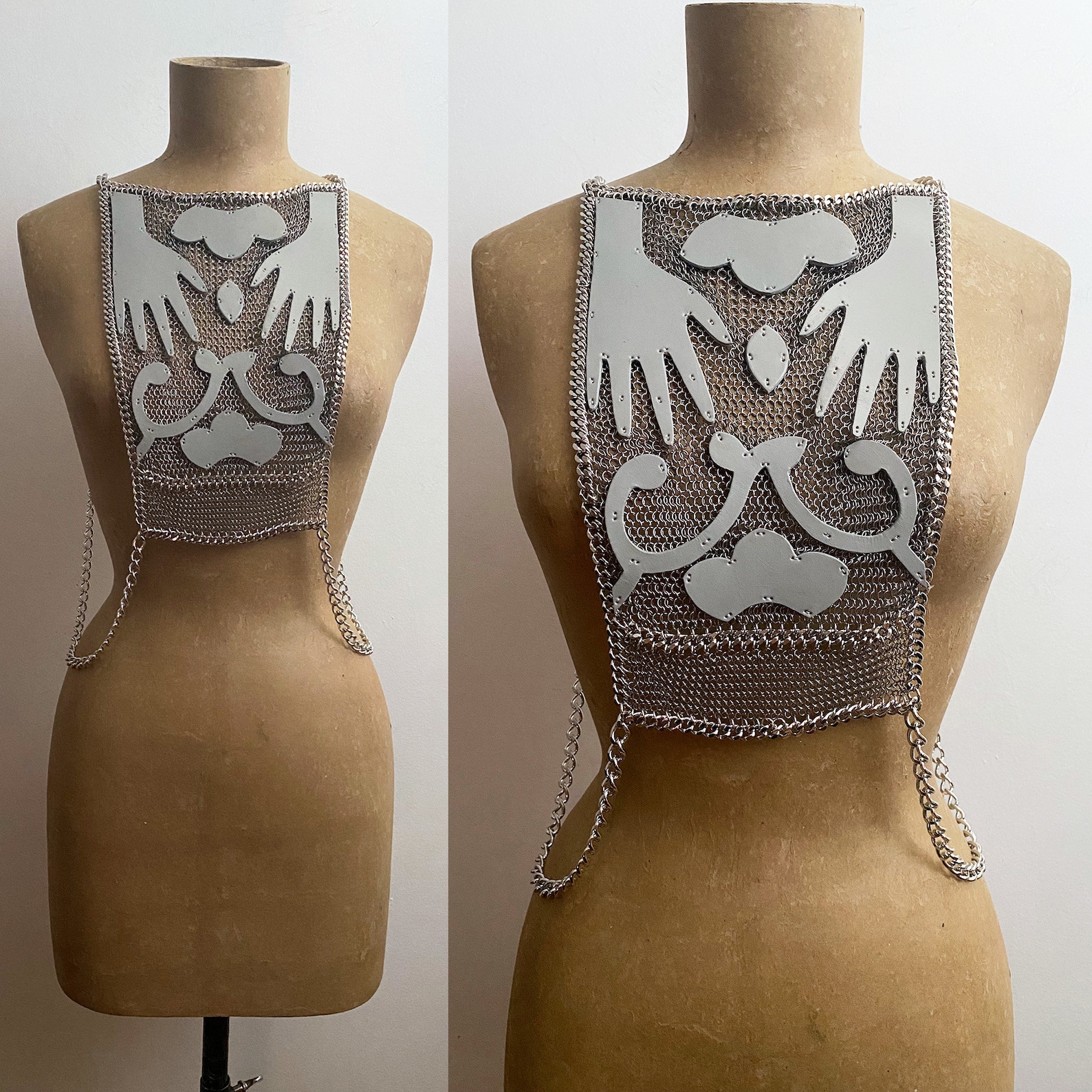 Falconiere Hand Maiden Apron Leather Chainmail Vest Made to Order in 3 ...