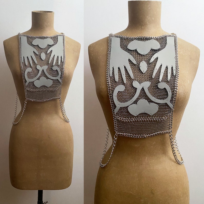 Falconiere Hand Maiden Apron Leather Chainmail Vest Made to Order in 3 ...