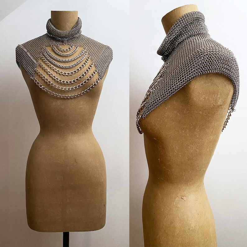 Falconiere Cowl Neck Capelet High Neck Chain Mantle - Etsy