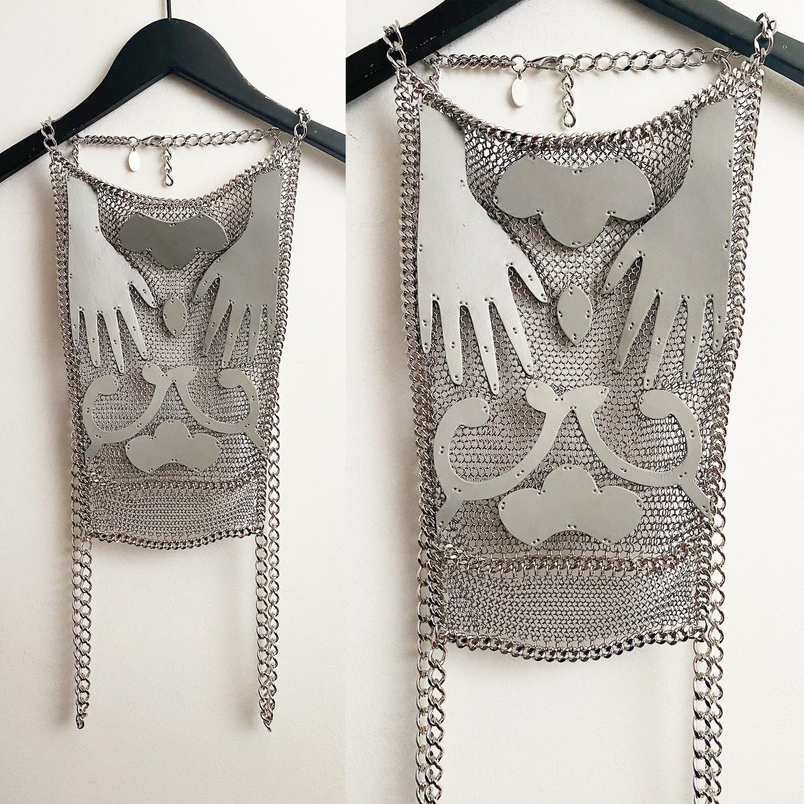 Falconiere Hand Maiden Apron Leather Chainmail Vest Made to Order in 3 ...