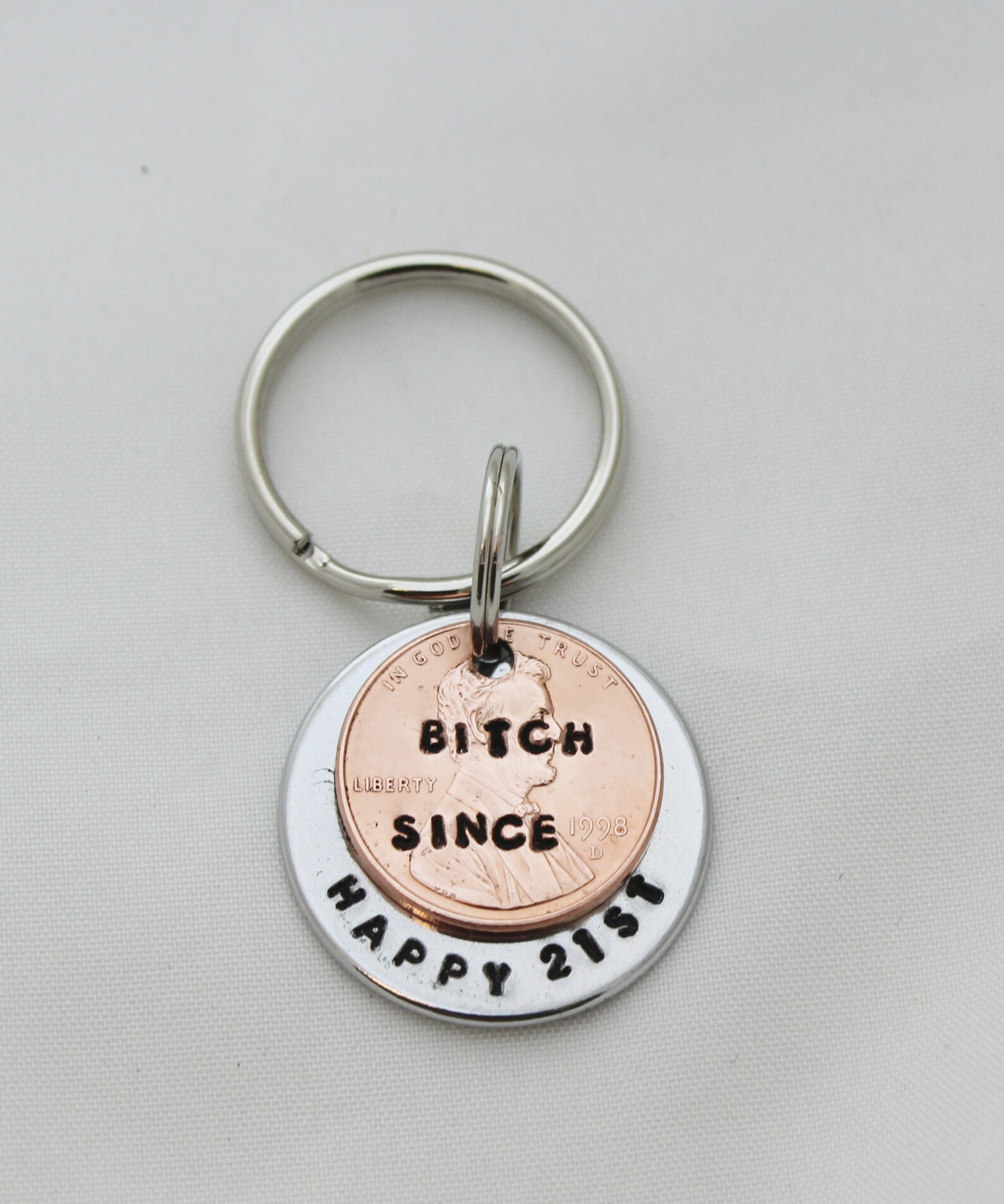 21st Gifts 21st Girl Birthday Penny Keychain 21st Birthday - Etsy