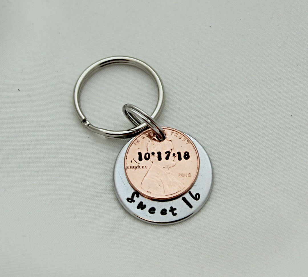 Sweet 16 Gift, Sweet 16 Keychain, Sweet Sixteen Gifts, 16th Birthday ...