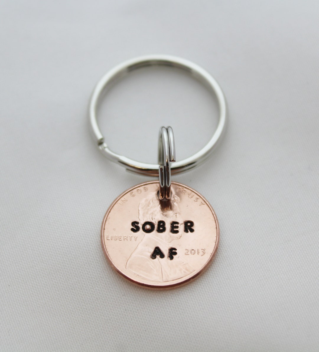 AA 1 Year, AA 3 Year, AA 5 Year, Sobriety Anniversary, Date Keychain ...