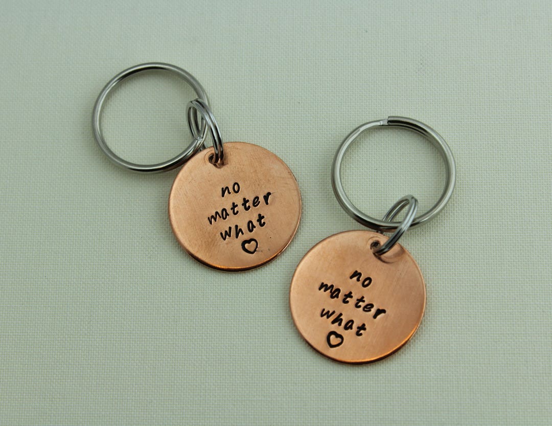 Keychain Quote, No Matter What, Engagement Gift, Engagement Gift for ...