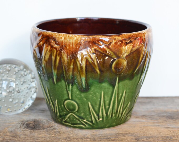 Vintage Robinson Ransbottom Pottery Planter, Jardiniere Sun and Moon ...