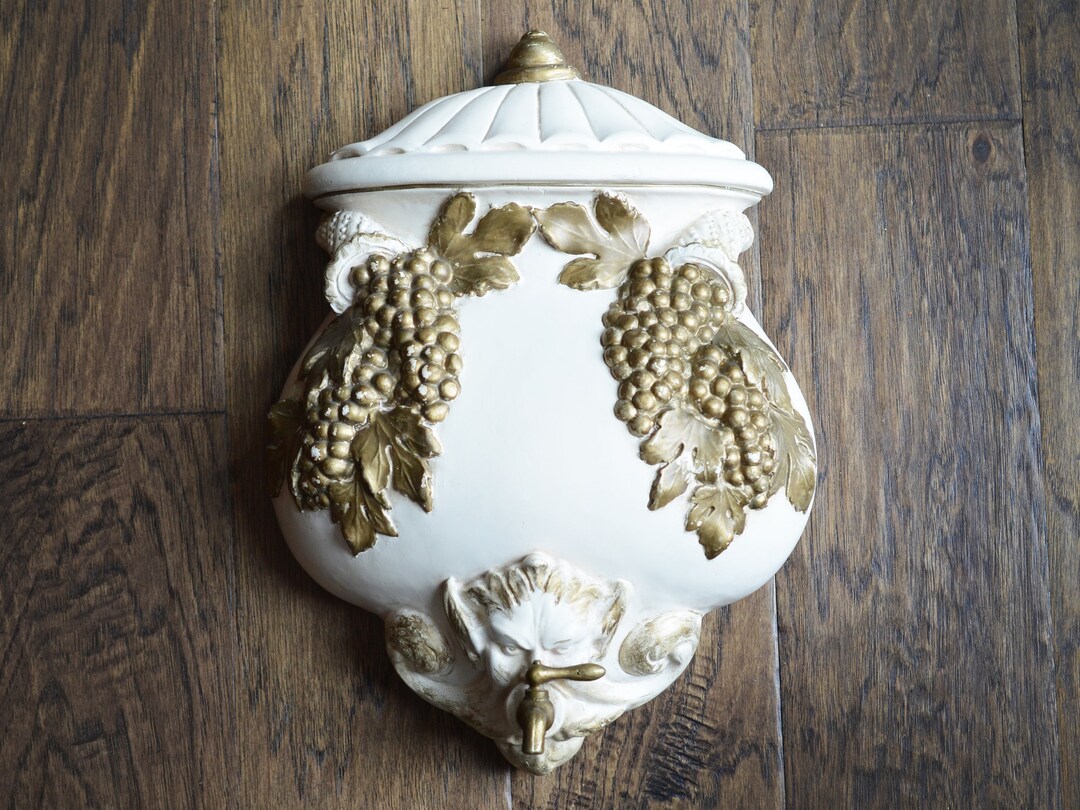 Vintage Alexander Backer Chalkware Wall Fountain, ABCO Garden Decor ...