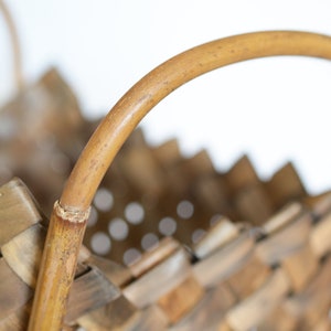 Vintage Plaited Reed Basket, Modern Prairie, Rustic Farmhouse Decor ...