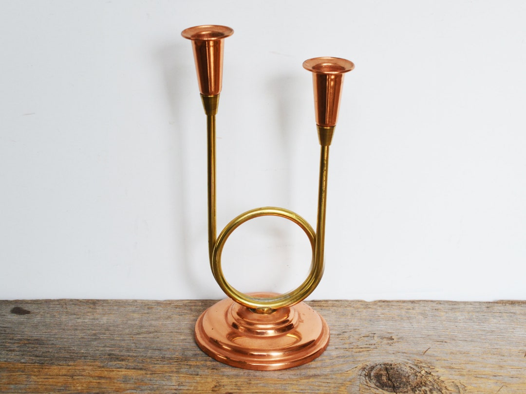 Vintage Copper Candle Holder Circa 1980s, Coppercraft Guild, Graceful ...