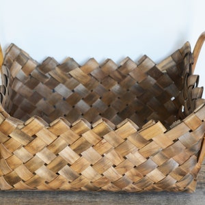 Vintage Plaited Reed Basket, Modern Prairie, Rustic Farmhouse Decor ...