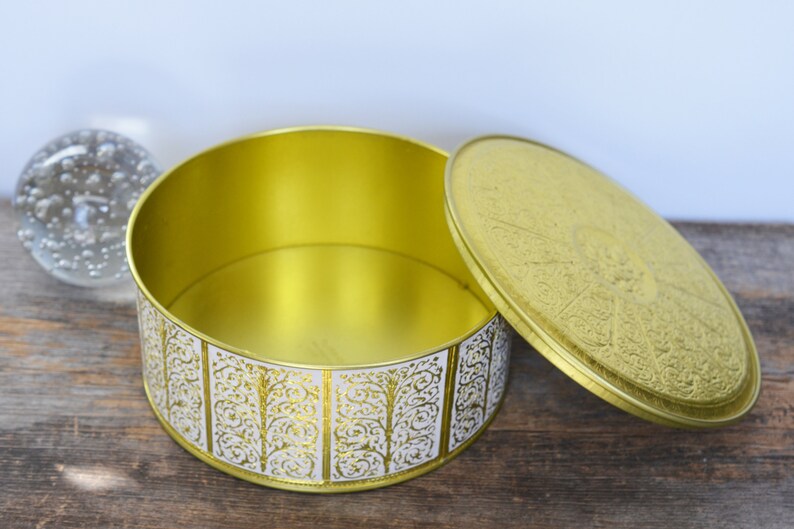Vintage Guildcraft Gold Tin Circa 1950s Fruitcake Tin | Etsy