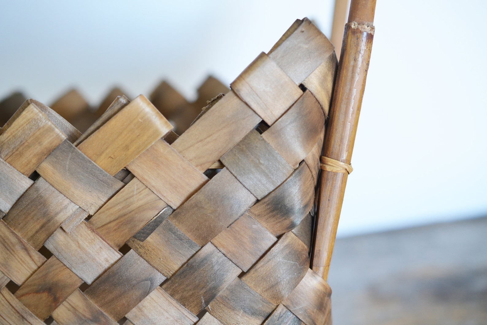 Vintage Plaited Reed Basket Modern Prairie Rustic Farmhouse - Etsy