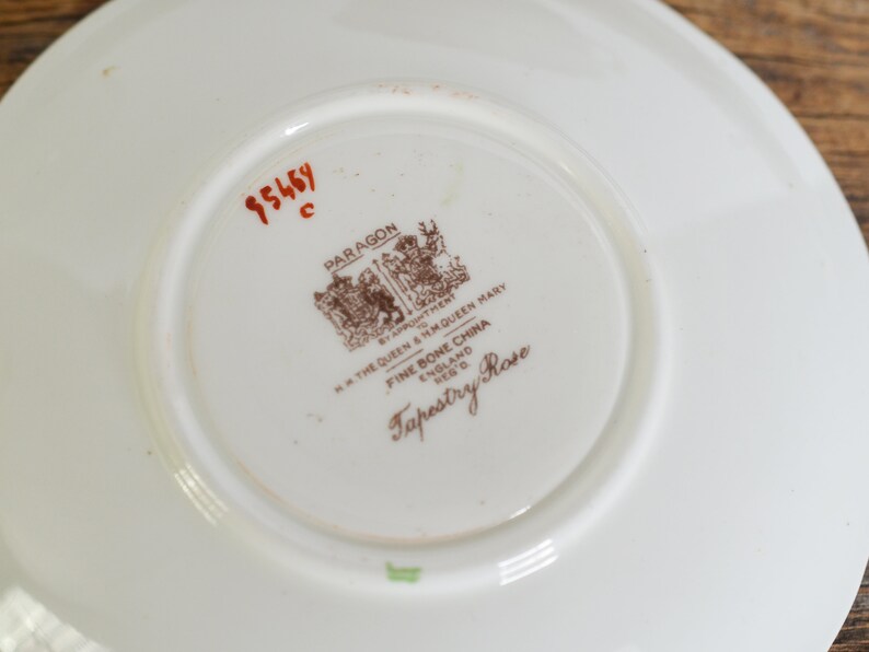 Vintage Paragon 'tapestry Rose' Teacup, Double Warrant Stamp, Tapestry ...
