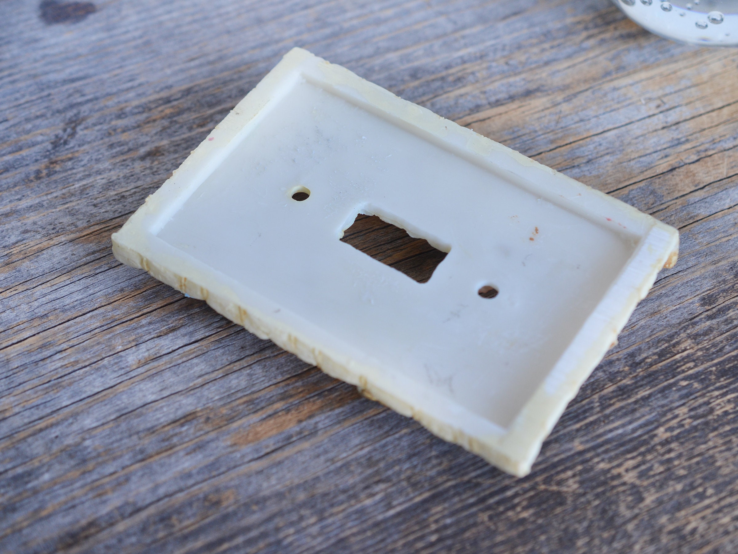 Vintage Nursery Light Switch Cover, Cute Baby in Bassinet and Bear ...