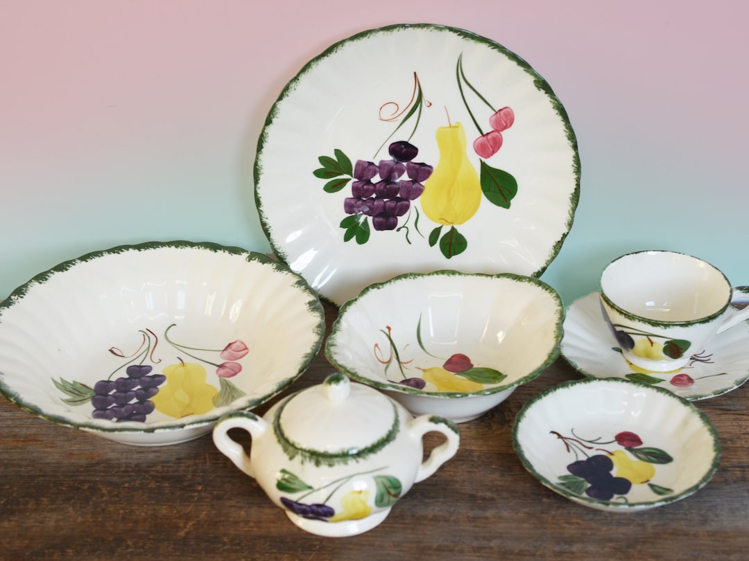 Vintage Blue Ridge Southern Potteries Dinnerware 'fruit Fantasy ...