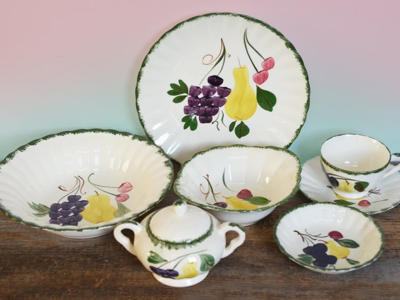 Vintage Blue Ridge Southern Potteries Dinnerware 'fruit Fantasy ...