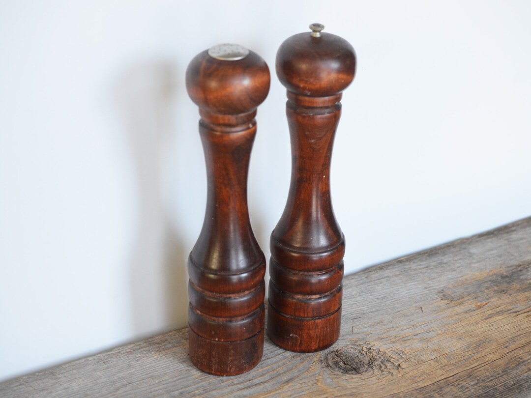 Vintage Baribocraft Maple Salt & Pepper Shakers, 12" Tall Circa 1960s ...