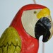 Vintage Mexican Paper Mache Parrot on Hoop, Signed Martinez Mexico ...