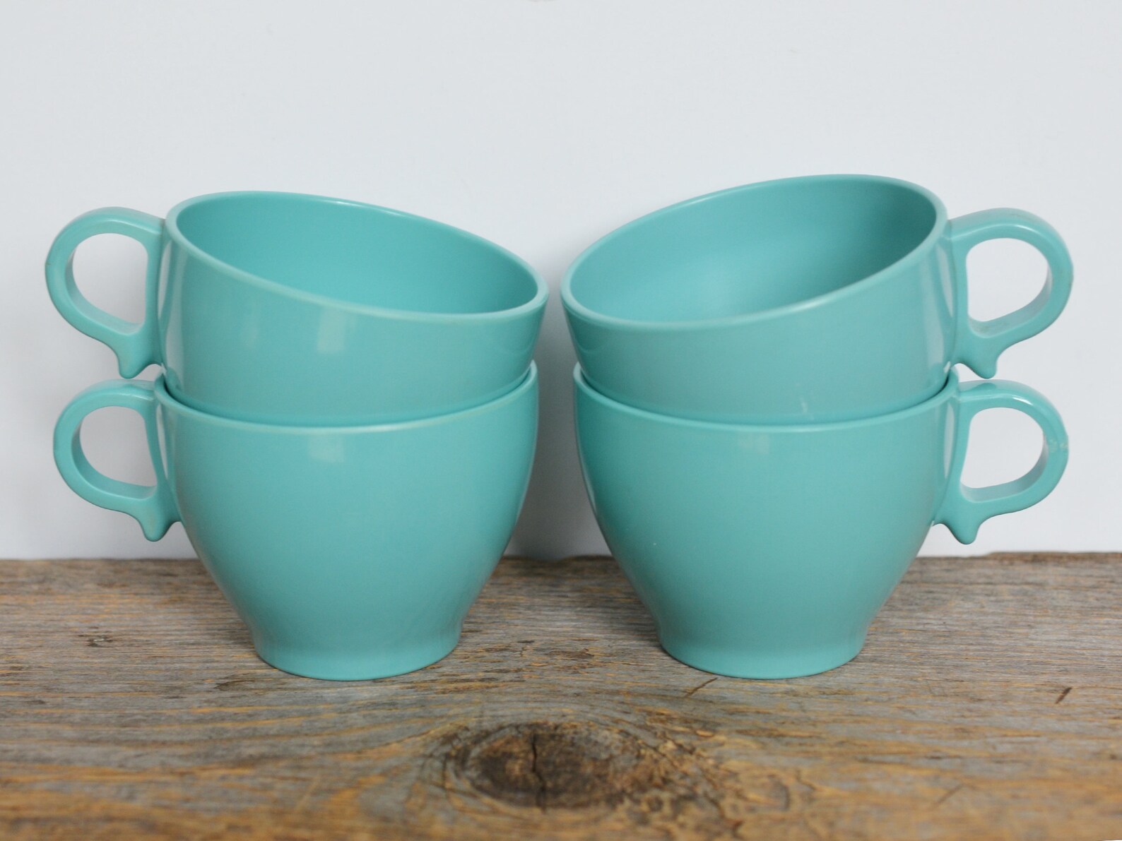 Vintage Turquoise Melmac Coffee Mugs, Set of 4, Made in Canada - Etsy
