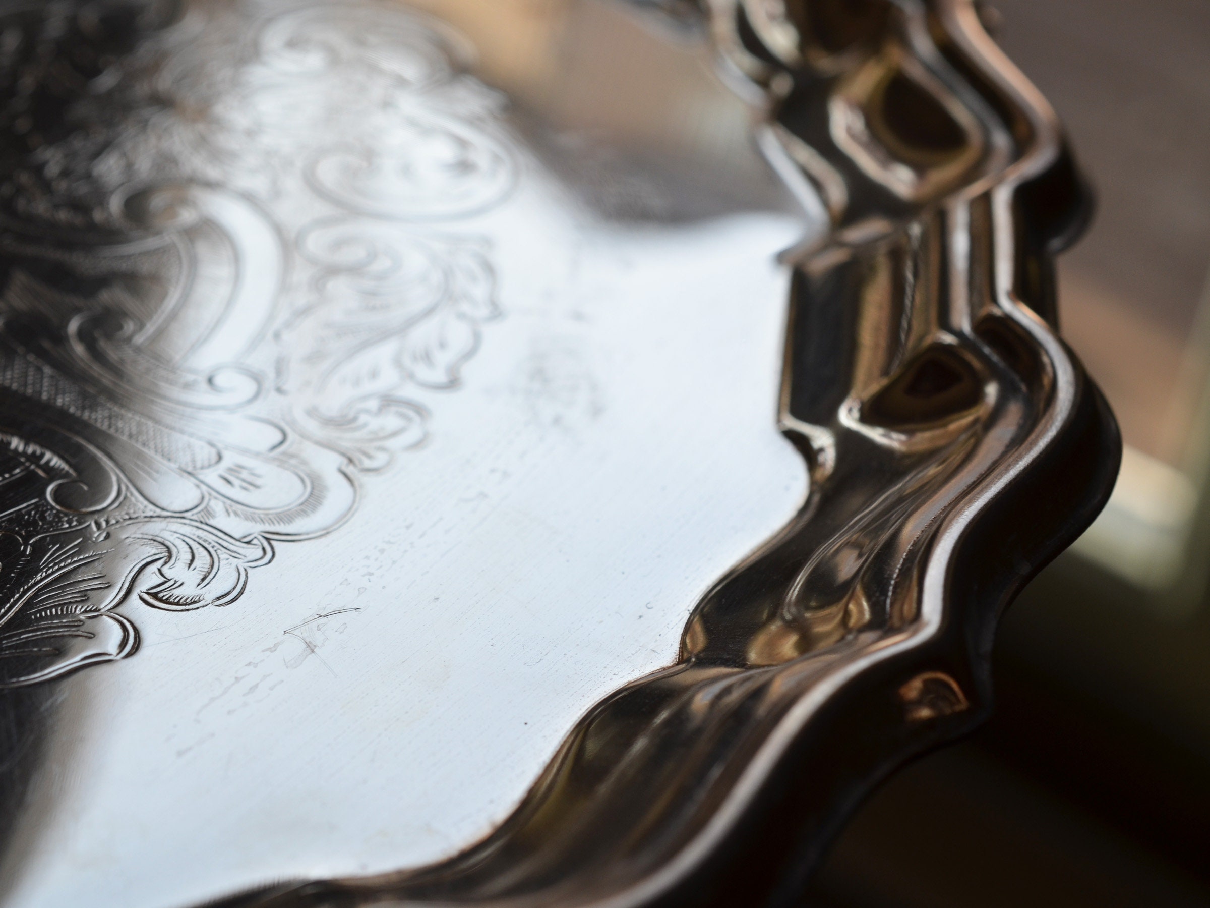 Vintage Silver Plate Tray Primrose Plate Round 14 | Etsy