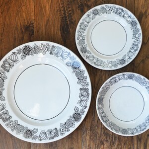 Vintage Grindley Manitou Dinnerware, English Ironstone Trimmed in Black ...