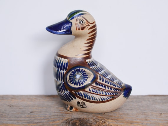 Vintage Tonala Large Duck Mexican Pottery Signed Mateos - Etsy Vintage Tonala Large Duck Mexican Pottery Signed Mateos - Etsy