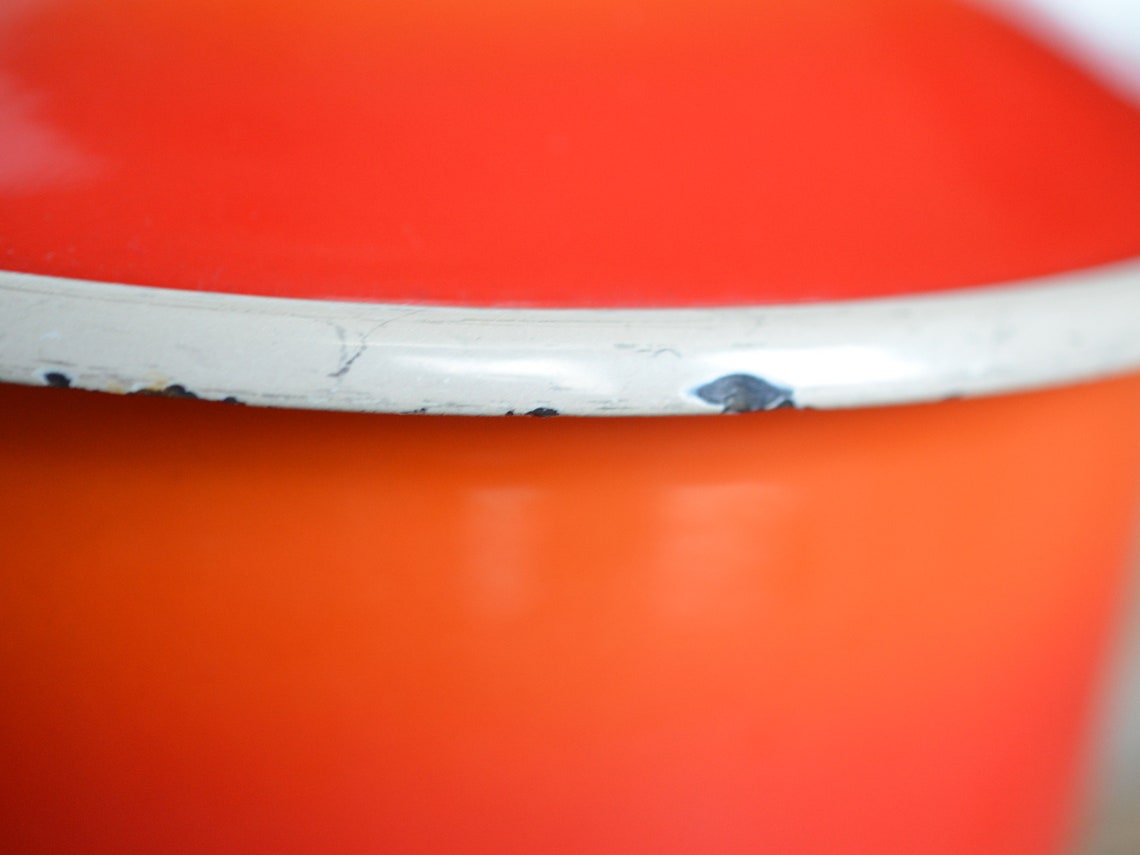 Vintage Red Enamelware Pot or Small Dutch Oven Circa 1970s | Etsy