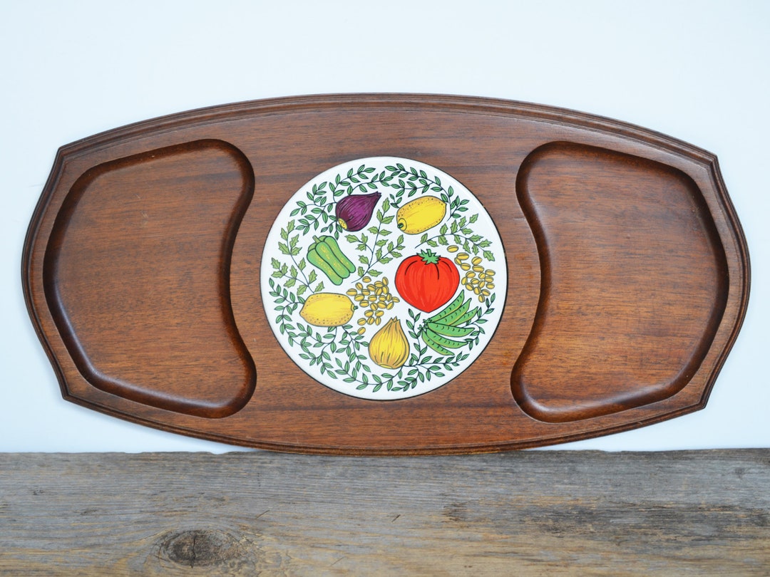 Vintage Wooden Cheese Board Circa 1970s Made in Japan, Solid Wood With ...