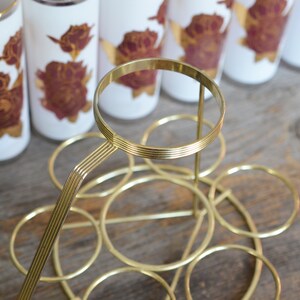 Vintage Fred Press Barware Frosted Roses Cocktail Set with | Etsy