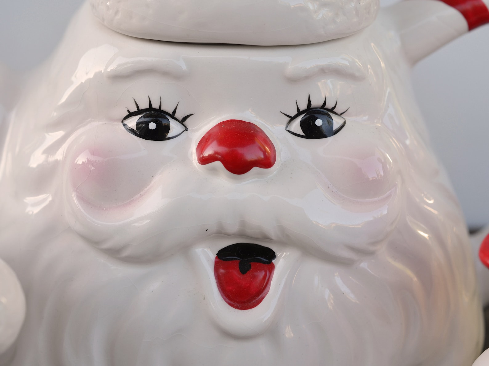 Vintage Santa Tea Set Including Teapot Cream and Sugar Made | Etsy