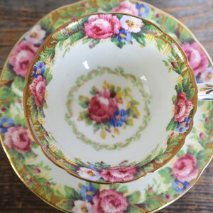 Vintage Paragon 'tapestry Rose' Teacup, Double Warrant Stamp, Tapestry ...
