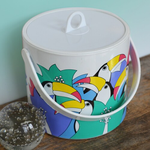Vintage Toucan Ice Bucket 1980s Barware Vinyl and Plastic - Etsy