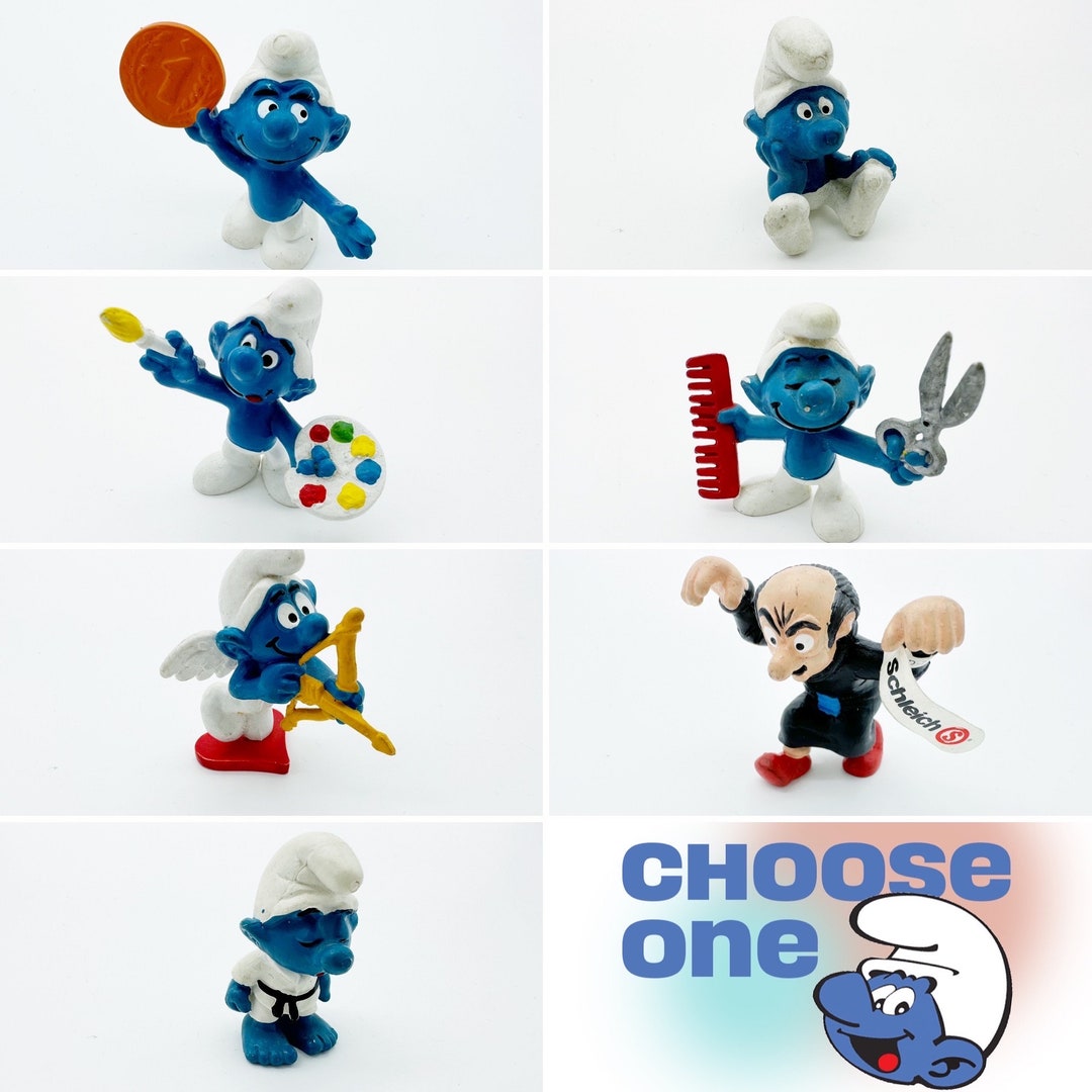 Vintage Smurf Figurines, Choose One, Circa 1980s Retro Children's Toys ...