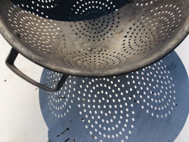 Vintage Aluminum Colander Rustic Farmhouse Primitive Country - Etsy