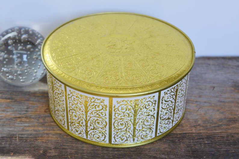 Vintage Guildcraft Gold Tin Circa 1950s Fruitcake Tin | Etsy