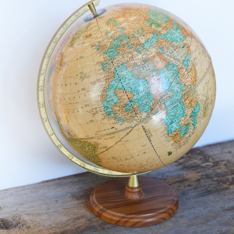Vintage World Globe - Etsy