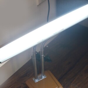 Vintage Brown Desk Lamp, Fluorescent Task Light With Adjustable ...