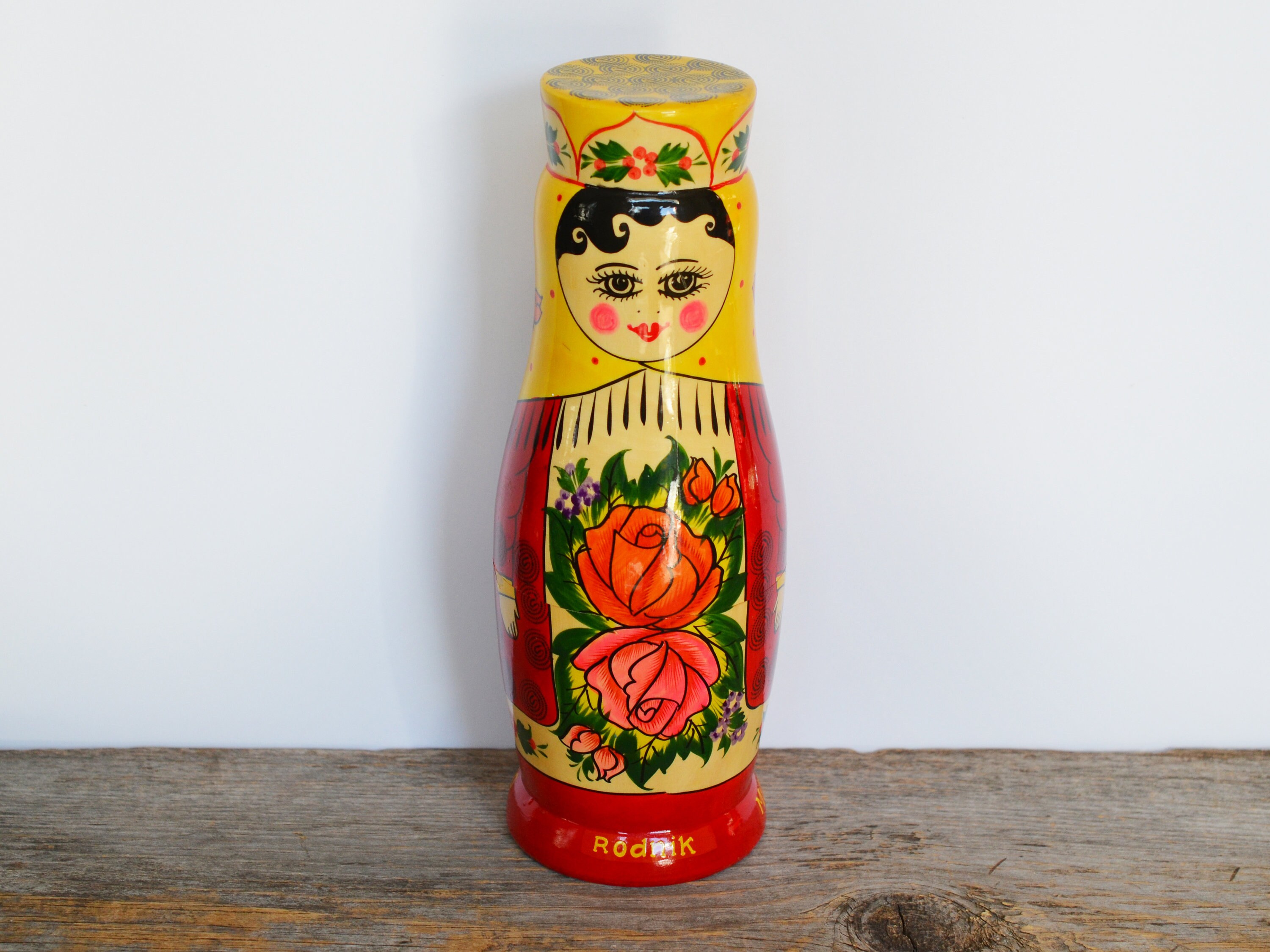 Vintage Hand-painted Matryoshka Rodnik Vodka Bottle Holder - Etsy