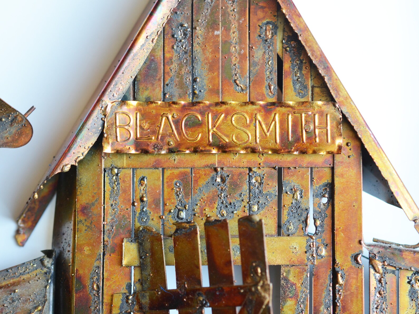 Rustic Metal Blacksmith Wall Art, Copper Torch Sculpture, Curtis Jere ...