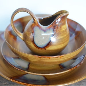 Vintage Sango Splash Dinnerware, Circa 2000s, Brown Ironstone Pottery ...