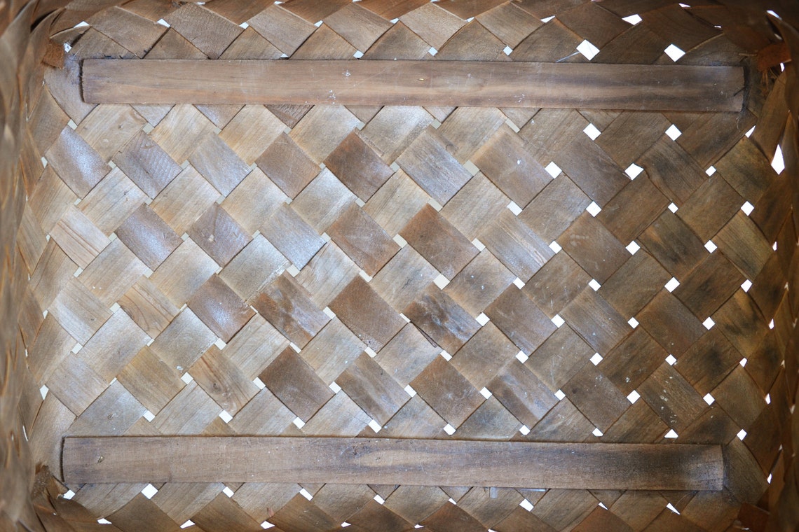 Vintage Plaited Reed Basket Modern Prairie Rustic Farmhouse - Etsy