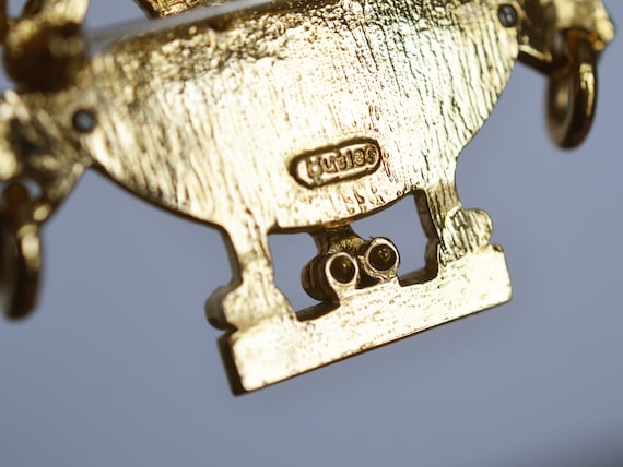 Vintage Bird Bath Brooch, Butler Costume Jewelry Pend… - Gem