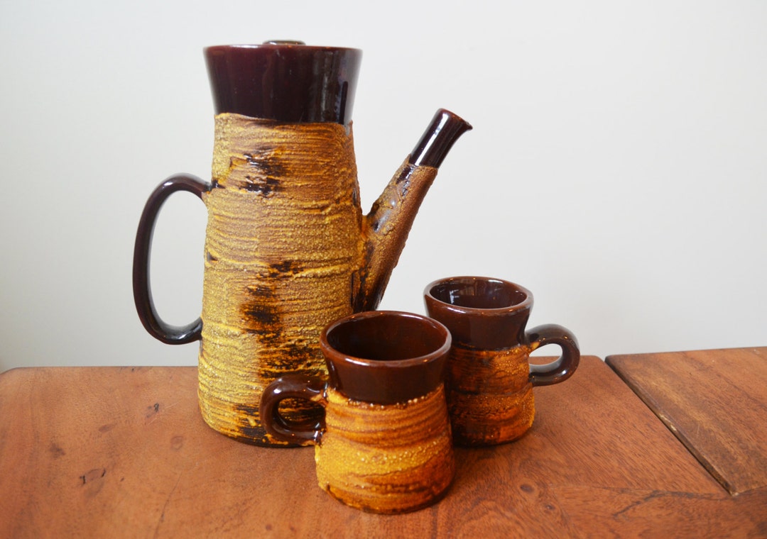 Vintage Tea Set Made by Laurentian 'artisan' Canada in Fat Lava Yellow ...